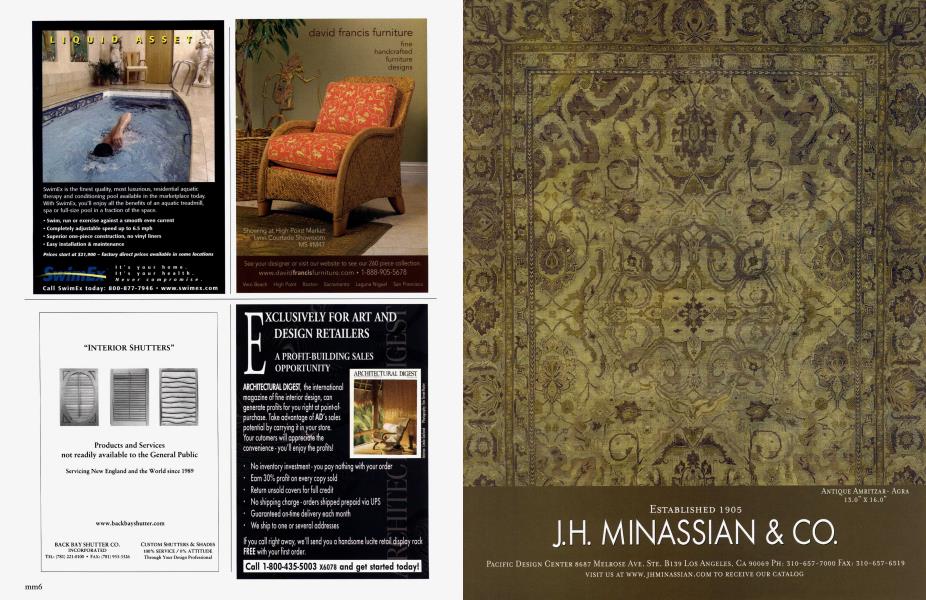 david francis furniture | Architectural Digest | OCTOBER 2002