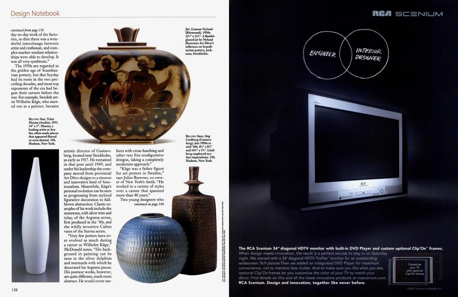 RCA SCENIUM | Architectural Digest | NOVEMBER 2002