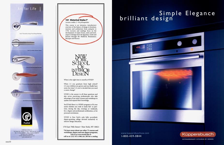 NEW YORK SCHOOL OF INTERIOR DESIGN | Architectural Digest | FEBRUARY 2003