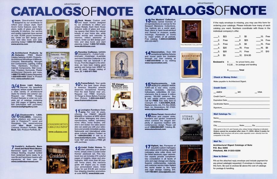CATALOGS OF NOTE | Architectural Digest | MARCH 2003