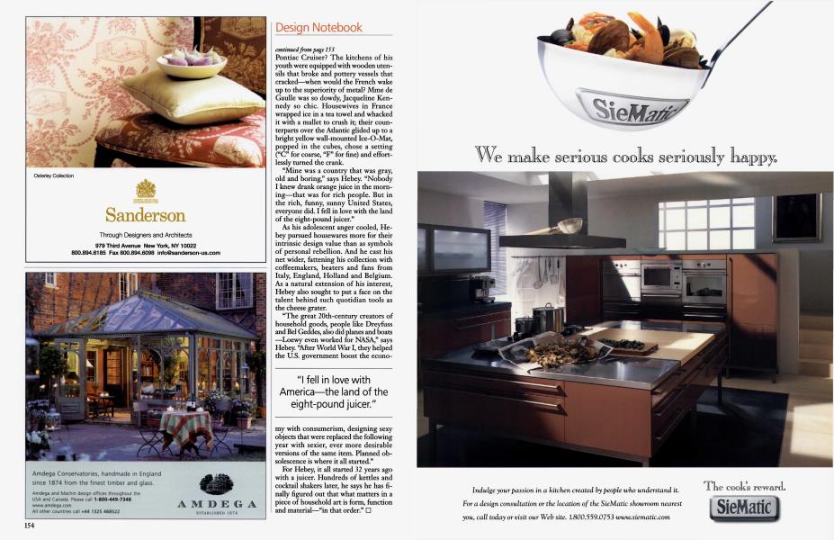 AMDEGA | Architectural Digest | MAY 2003