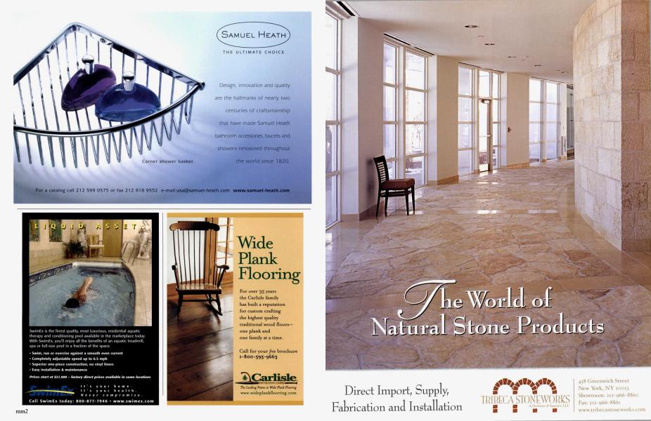 TRIBECA STONEWORKS | Architectural Digest | JUNE 2003