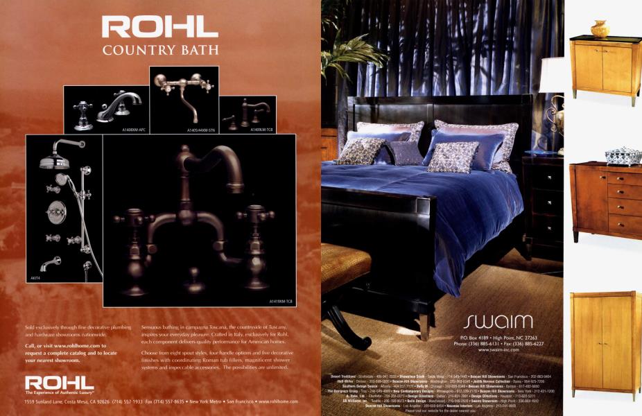 ROHL | Architectural Digest | SEPTEMBER 2003