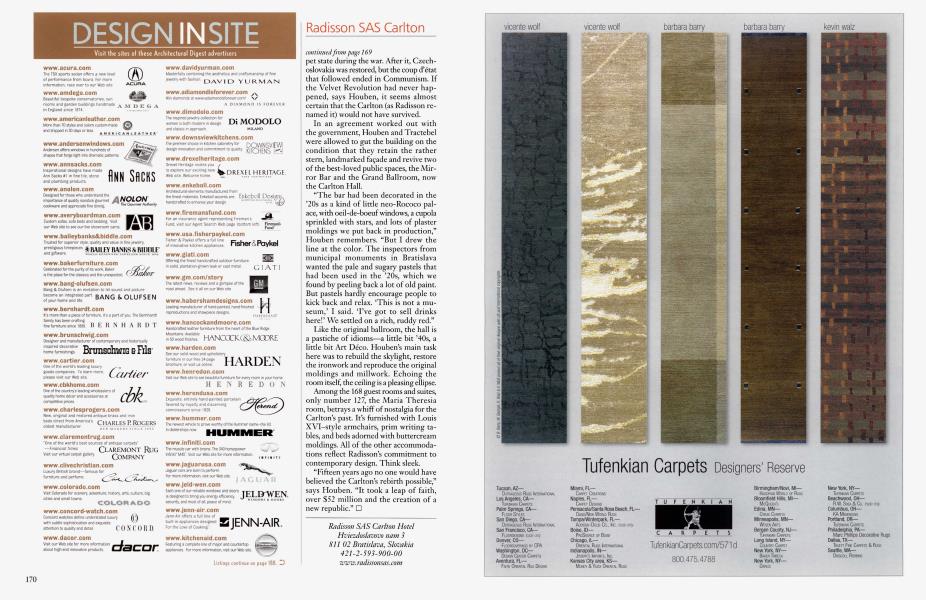 DESIGN IN SITE | Architectural Digest | NOVEMBER 2003