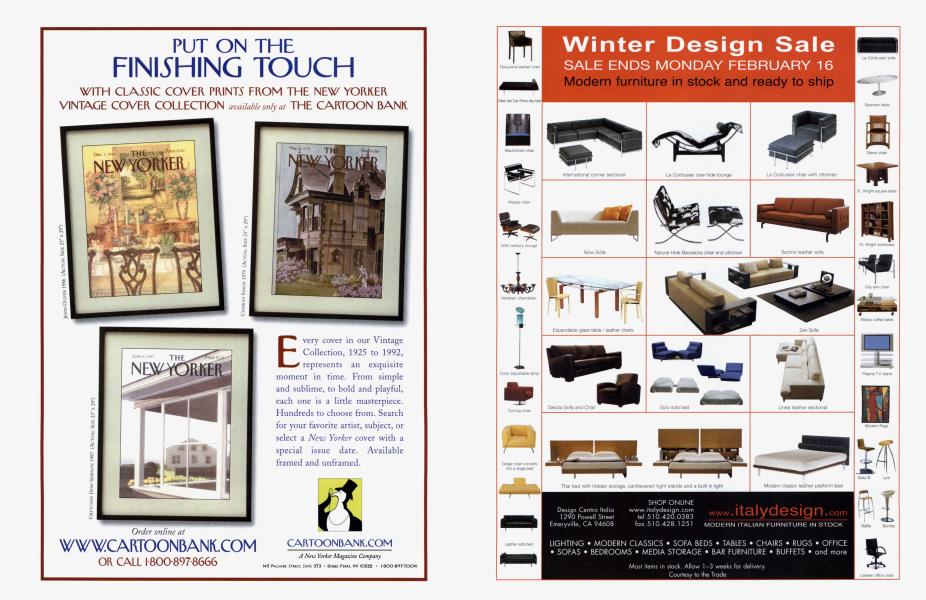 Winter Design Sale | Architectural Digest | FEBRUARY 2004