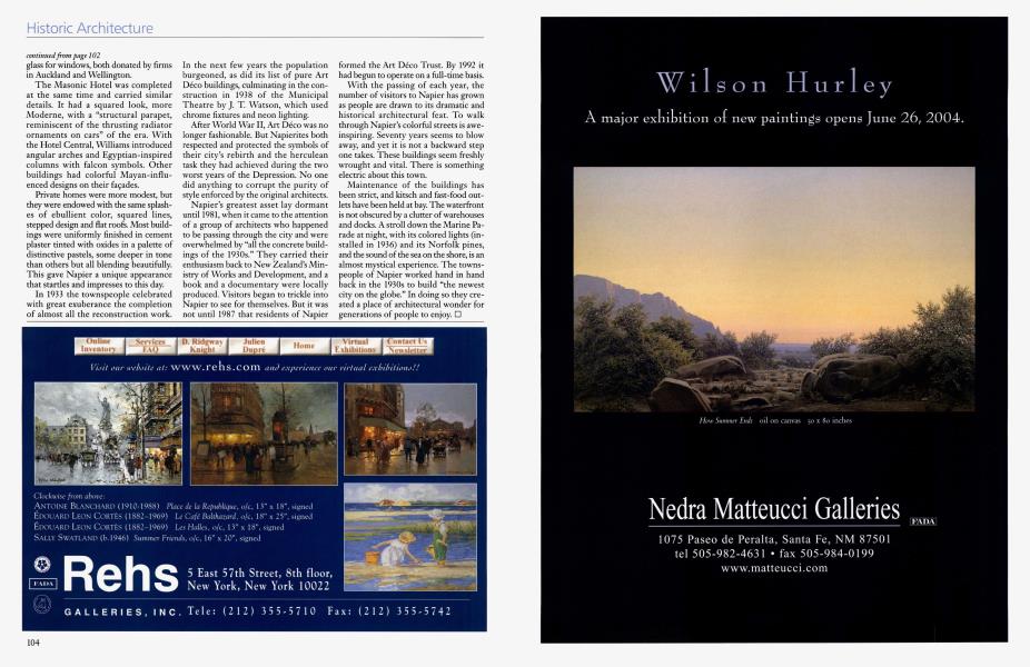 Nedra Matteucci Galleries | Architectural Digest | MARCH 2004