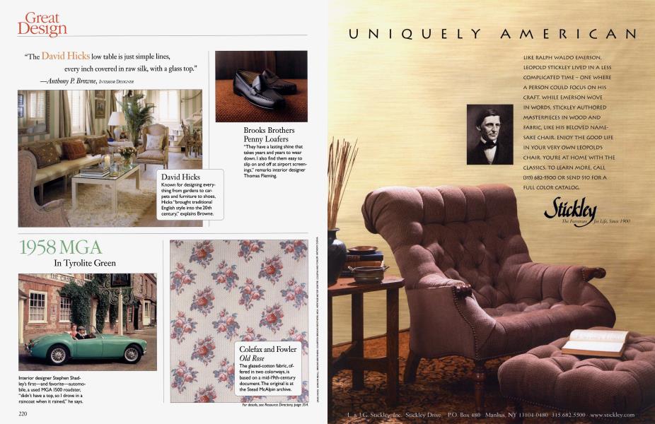 Stickley | Architectural Digest | MAY 2004