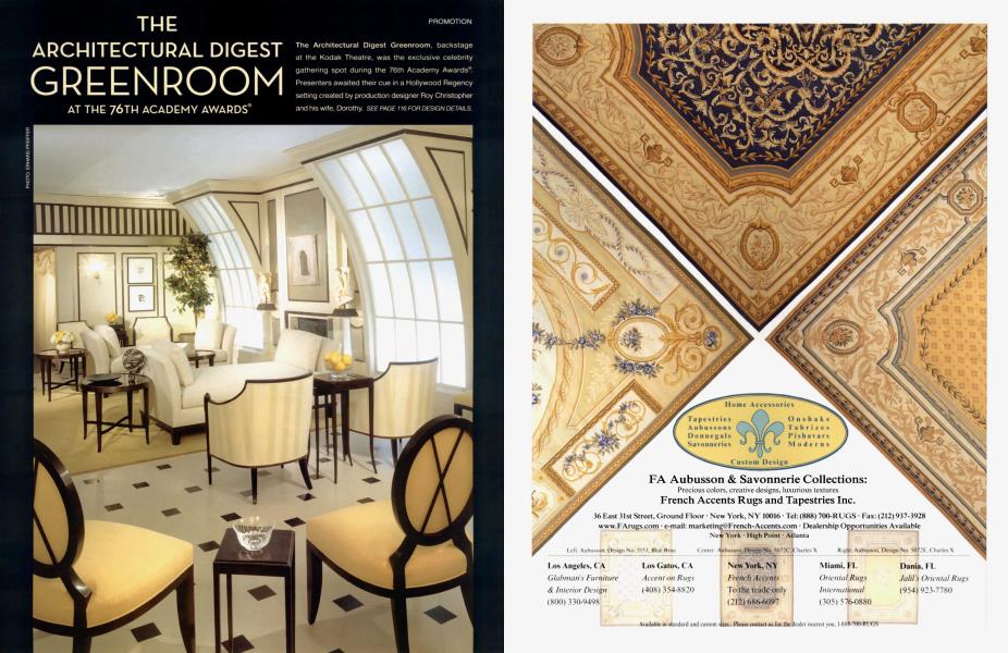 THE ARCHITECTURAL DIGEST GREENROOM | Architectural Digest | JUNE 2004
