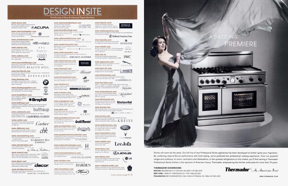 DESIGN IN SITE | Architectural Digest | AUGUST 2004