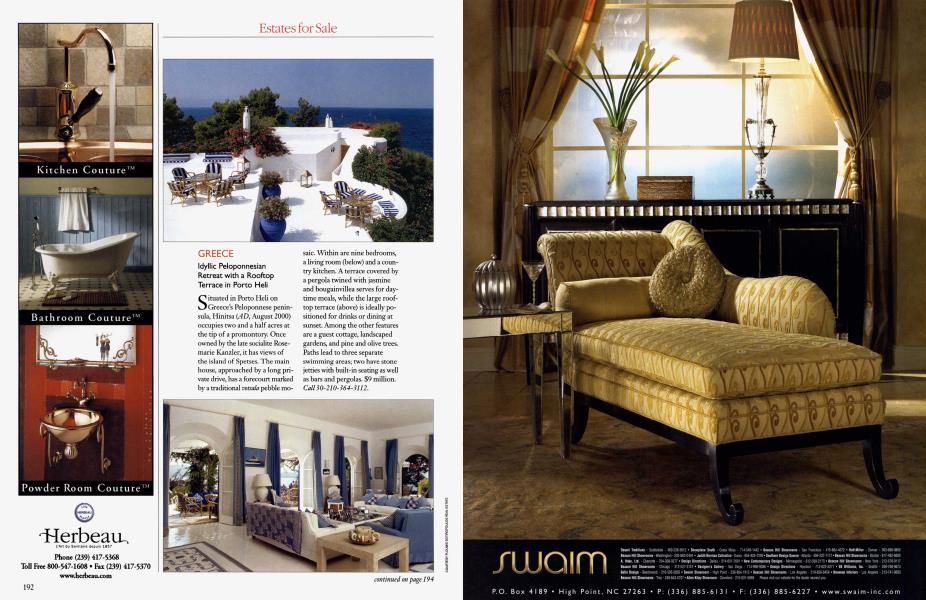 swaim | Architectural Digest | SEPTEMBER 2004