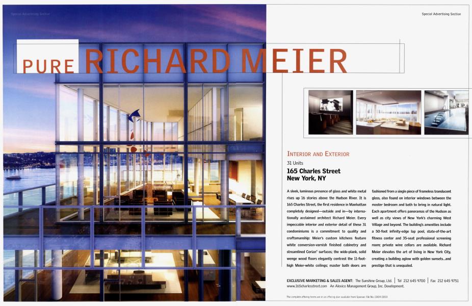 PURE RICHARD MEIER | Architectural Digest | OCTOBER 2004