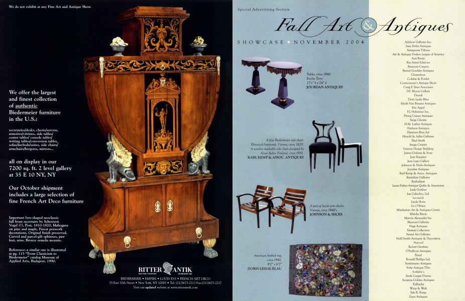Fall Art & Antiques | Architectural Digest | NOVEMBER 2004