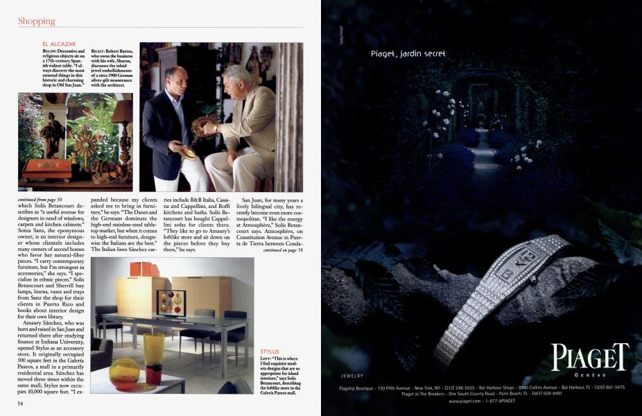 PIAGET | Architectural Digest | DECEMBER 2004