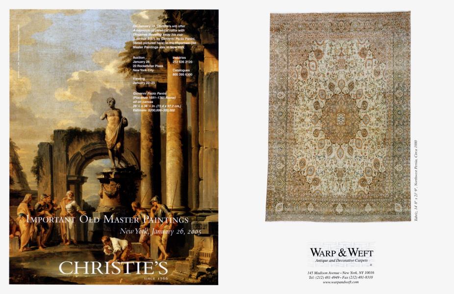 CHRISTIE'S | Architectural Digest | JANUARY 2005