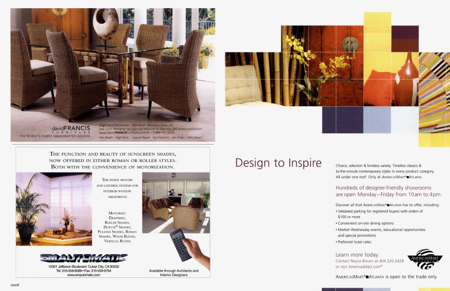 Design to Inspire | Architectural Digest | FEBRUARY 2005