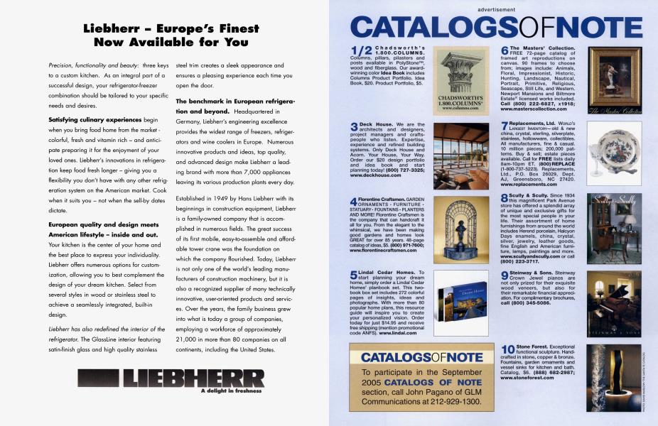 CATALOGS OF NOTE | Architectural Digest | MARCH 2005