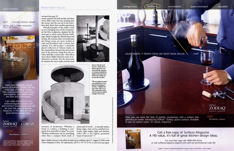DuPont™ ZODIAQ® QUARTZ SURFACES | Architectural Digest | MAY 2005