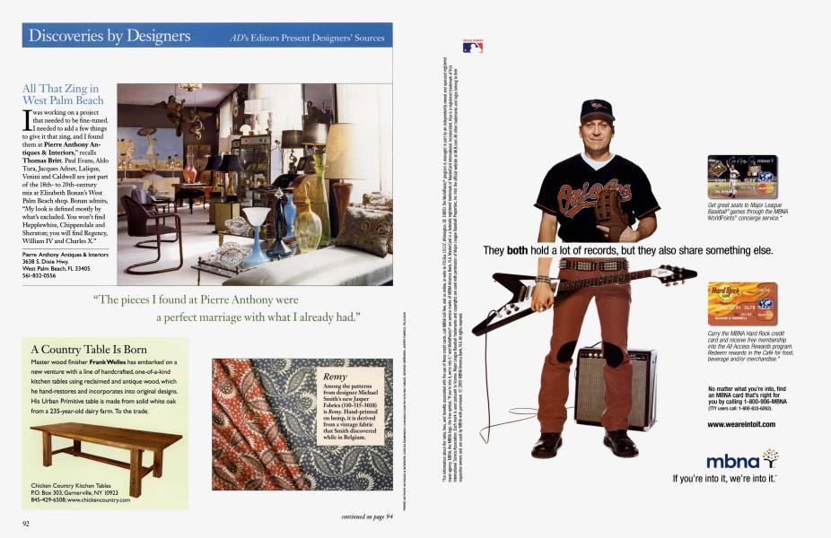 mbna | Architectural Digest | JUNE 2005