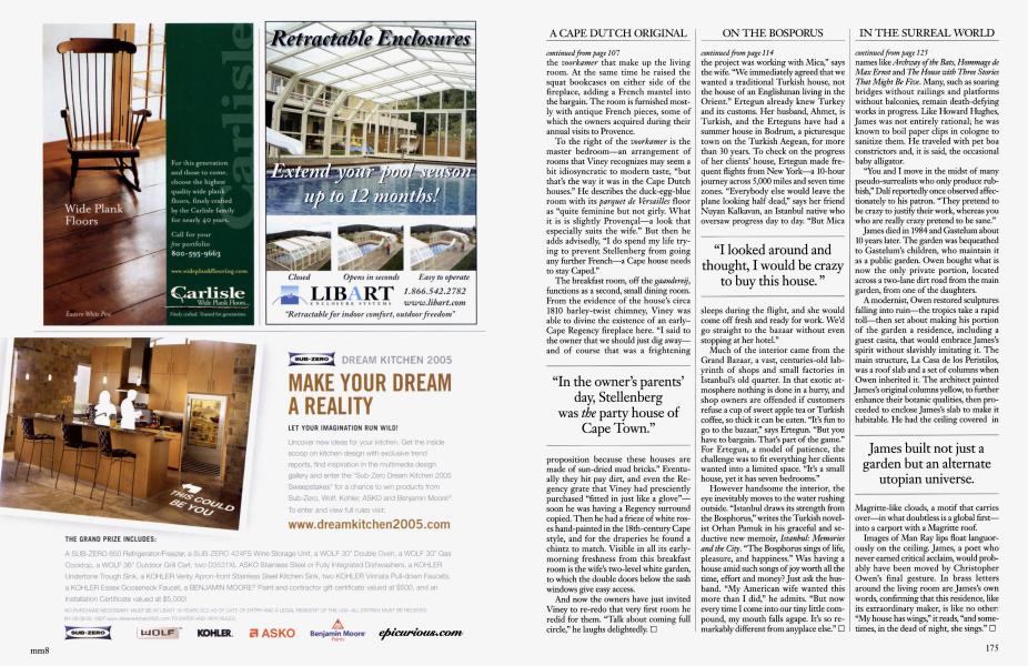 DREAM KITCHEN 2005 | Architectural Digest | AUGUST 2005