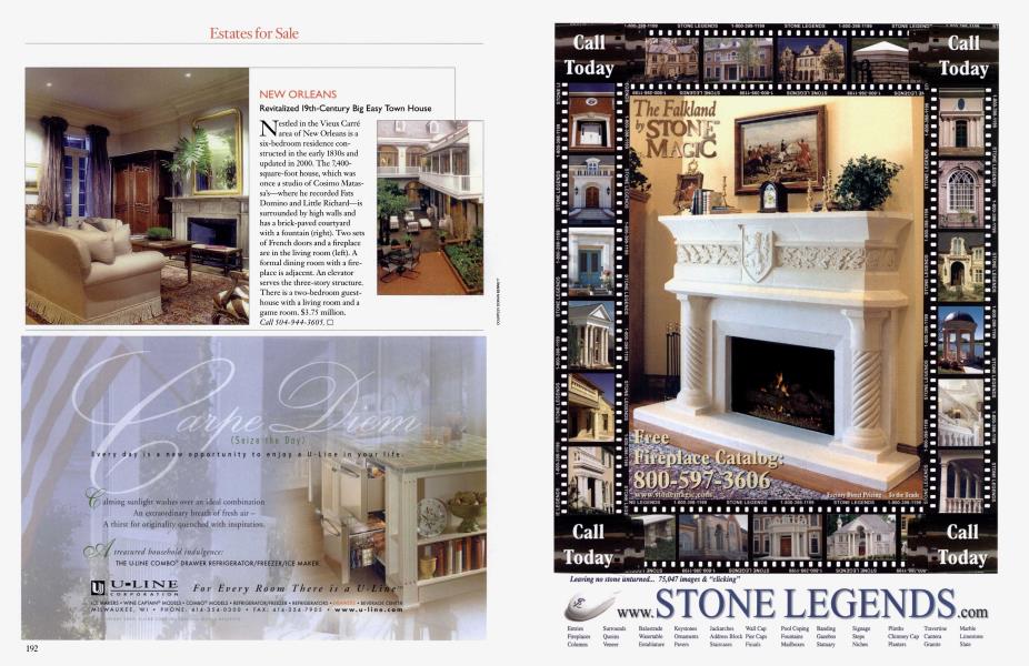 U-LINE | Architectural Digest | SEPTEMBER 2005