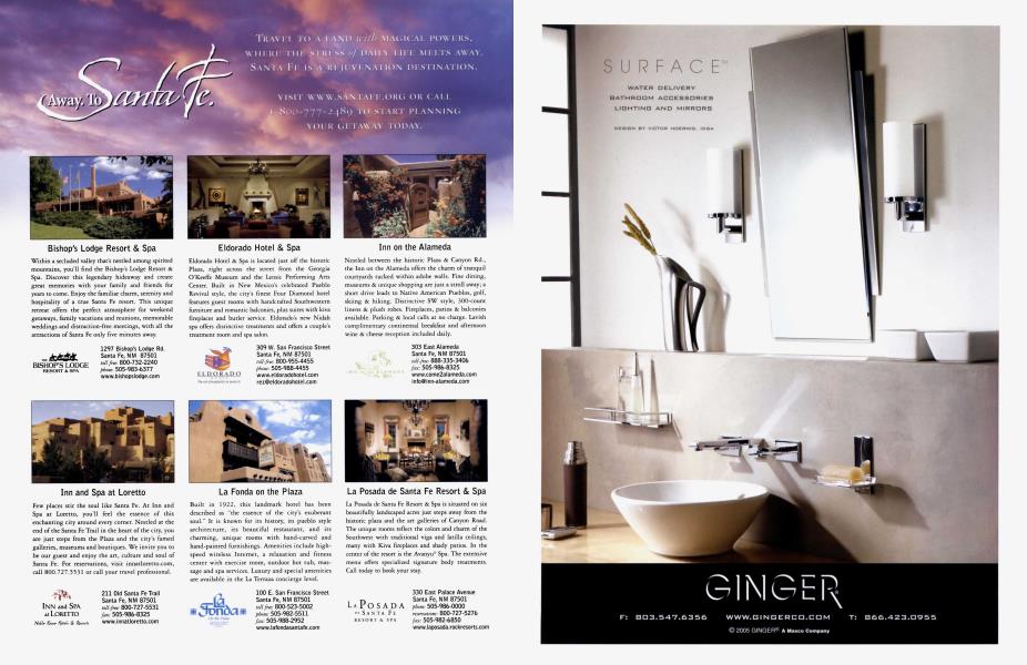 Away. To Santa Fe. | Architectural Digest | SEPTEMBER 2005