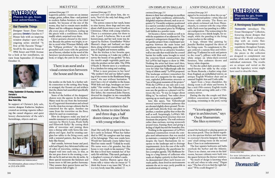 Architectural Digest Datebook | Architectural Digest | OCTOBER 2005