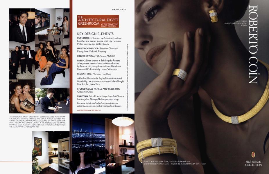 ARCHITECTURAL DIGEST GREENROOM | Architectural Digest | DECEMBER 2005