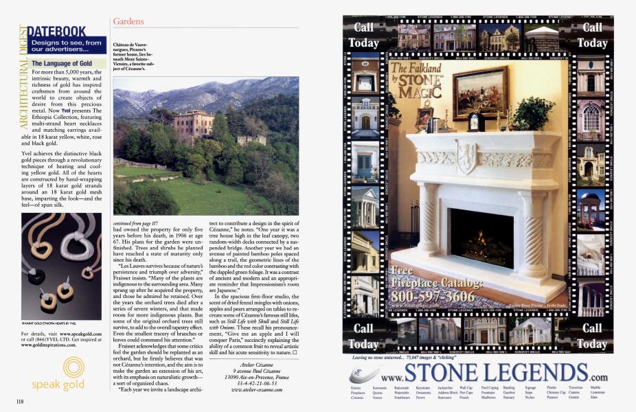 ARCHITECTURAL DIGEST DATEBOOK | Architectural Digest | DECEMBER 2005