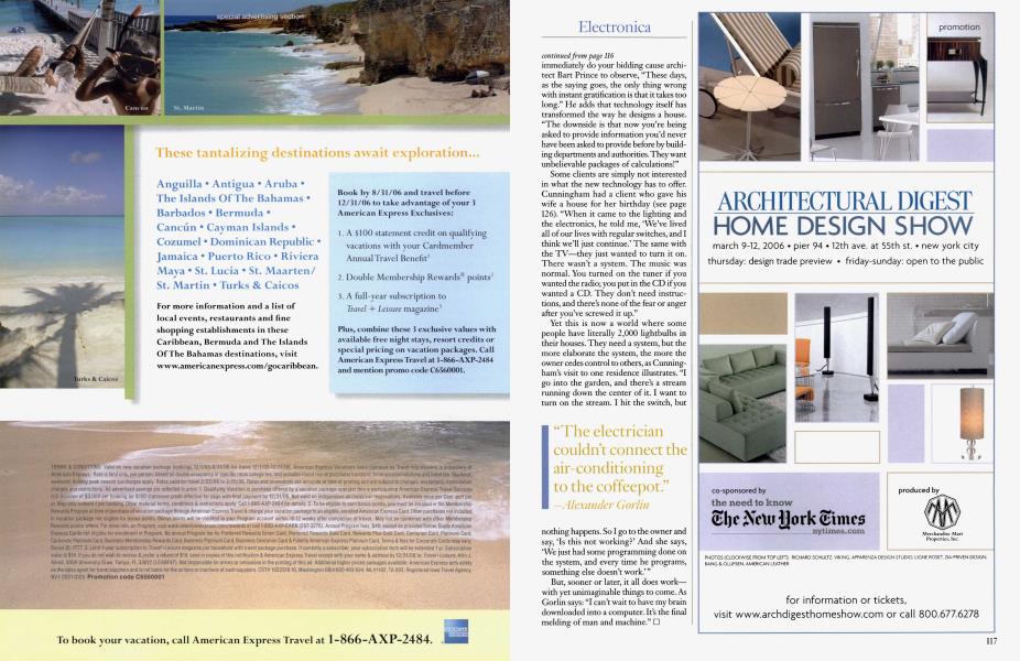 ARCHITECTURAL DIGEST HOME DESIGN SHOW | Architectural Digest | JANUARY 2006