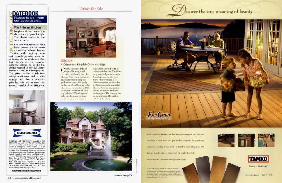 ARCHITECTURAL DIGEST DATEBOOK | Architectural Digest | JUNE 2006
