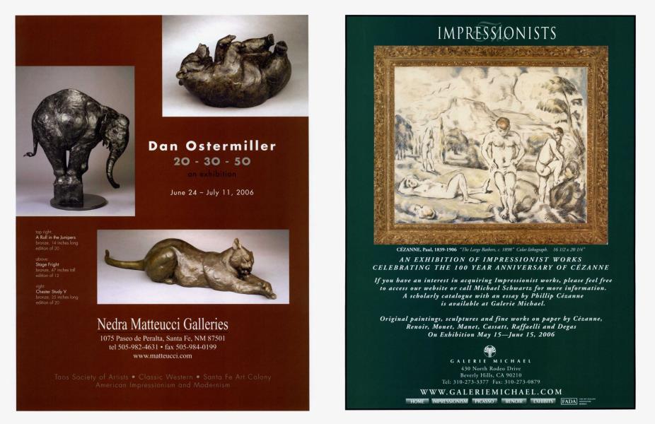 Nedra Matteucci Galleries | Architectural Digest | JUNE 2006