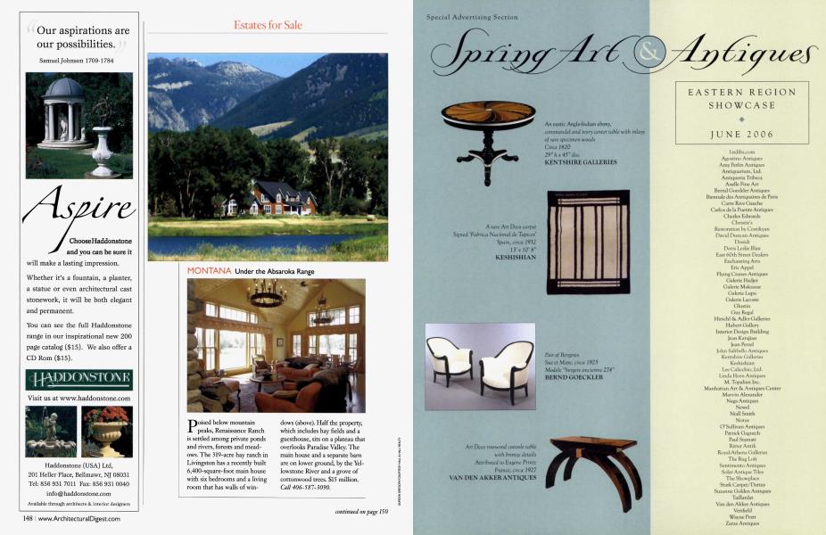 HADDONSTONE | Architectural Digest | JUNE 2006
