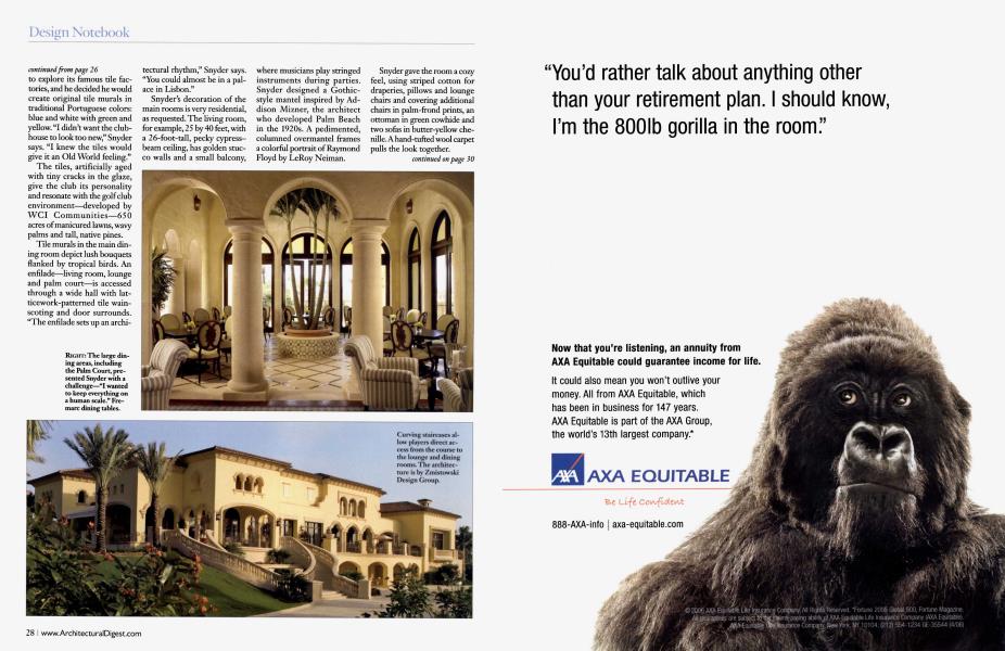 Axa Equitable | Architectural Digest | JULY 2006