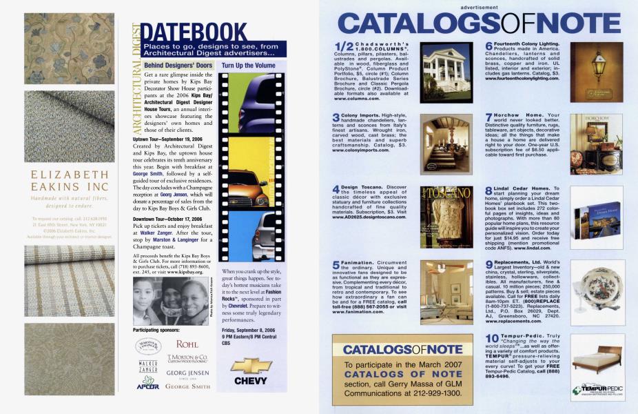 Catalogsofnote | Architectural Digest | SEPTEMBER 2006