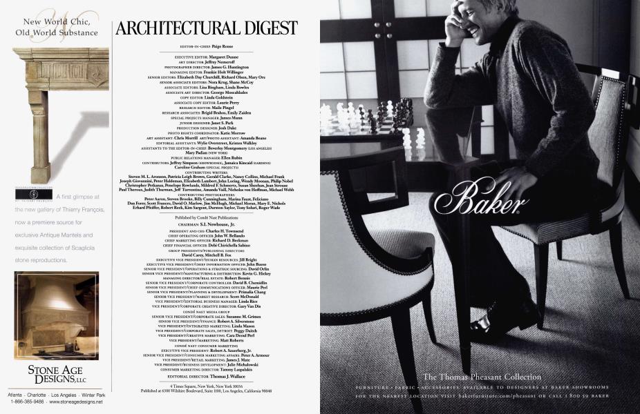 Stone Age Designs, Llc | Architectural Digest | SEPTEMBER 2006