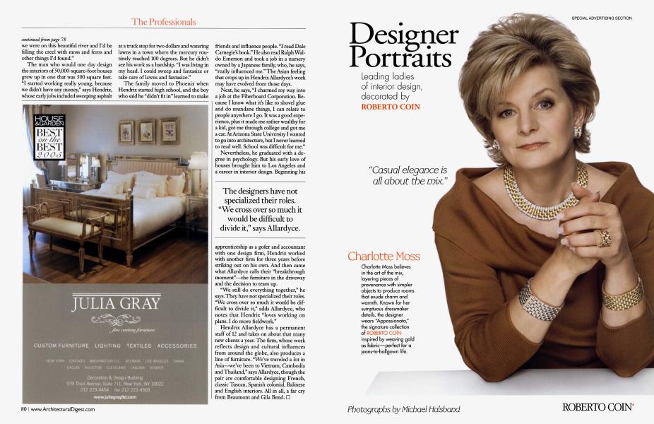 Julia Gray | Architectural Digest | NOVEMBER 2006