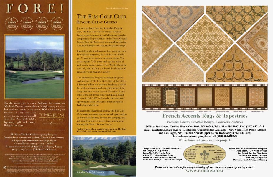The Rim Golf Club | Architectural Digest | NOVEMBER 2006