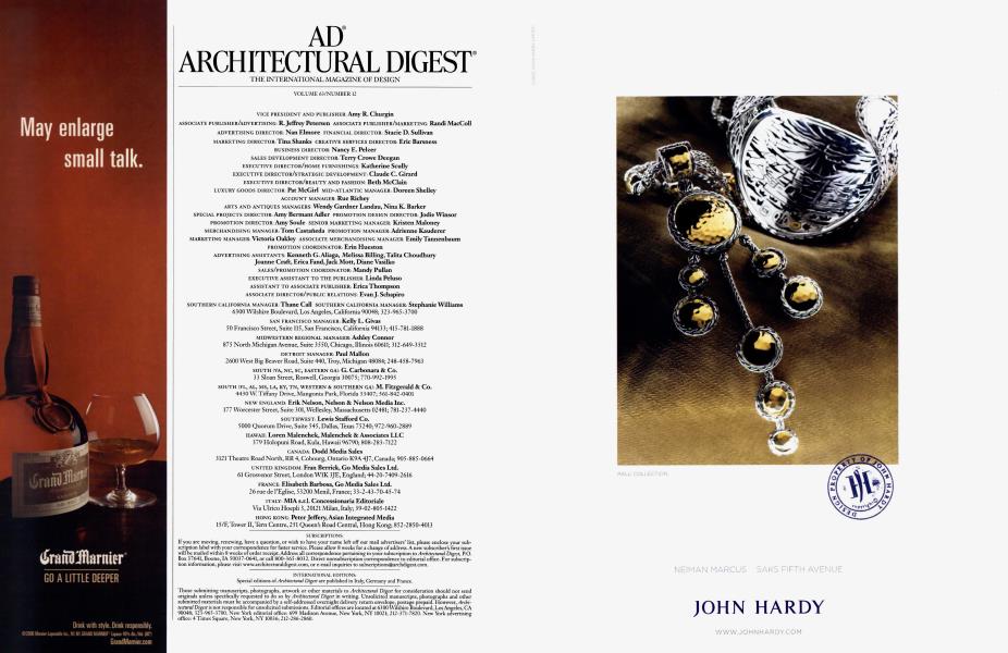 JOHN HARDY | Architectural Digest | DECEMBER 2006