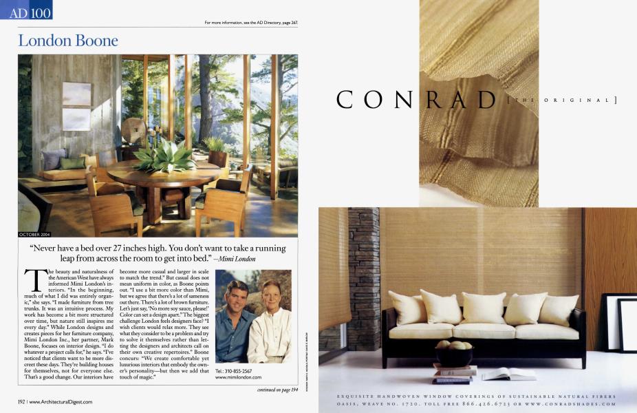 CONRAD [THE ORIGINAL] | Architectural Digest | JANUARY 2007