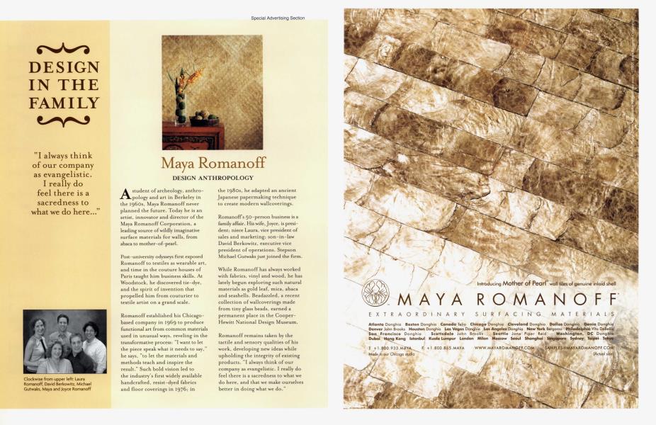 MAYA ROMANOFF® | Architectural Digest | JANUARY 2007