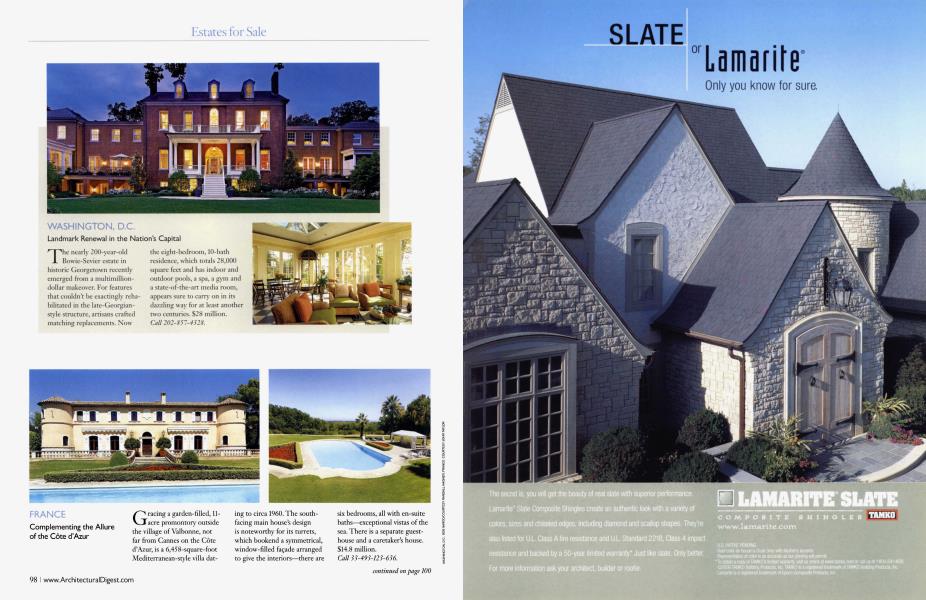 SLATE or Lamarite® | Architectural Digest | MARCH 2007