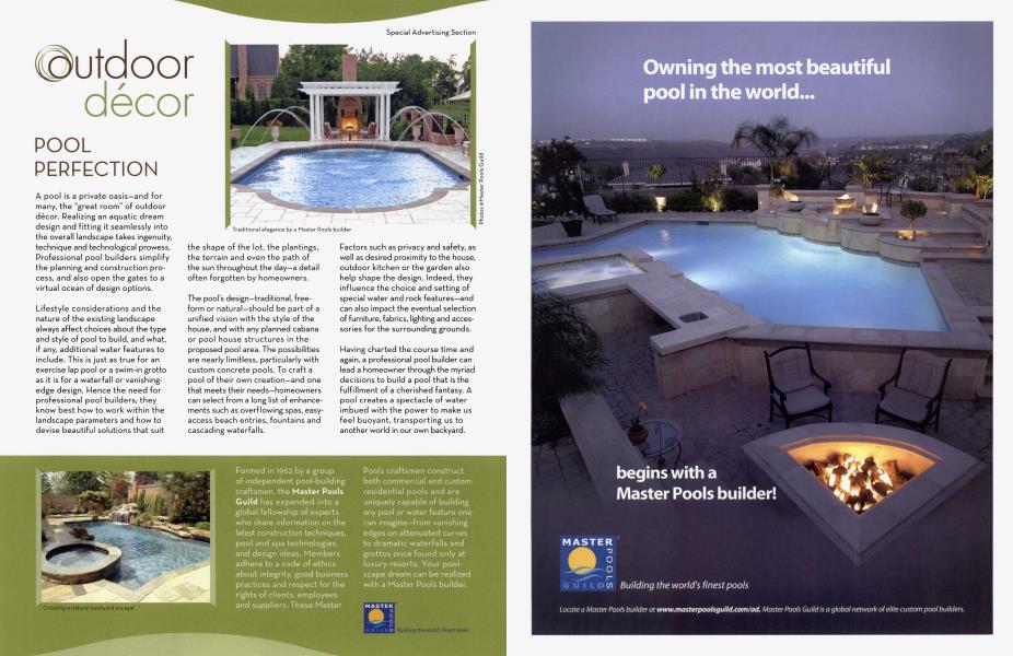 MASTER POOLS GUILD® | Architectural Digest | APRIL 2007