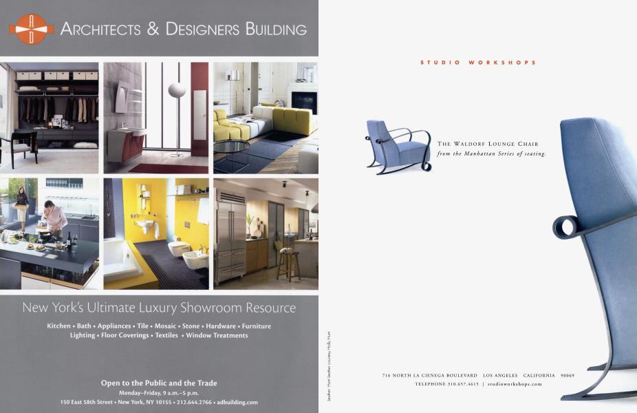 Studio Workshops | Architectural Digest | MAY 2007