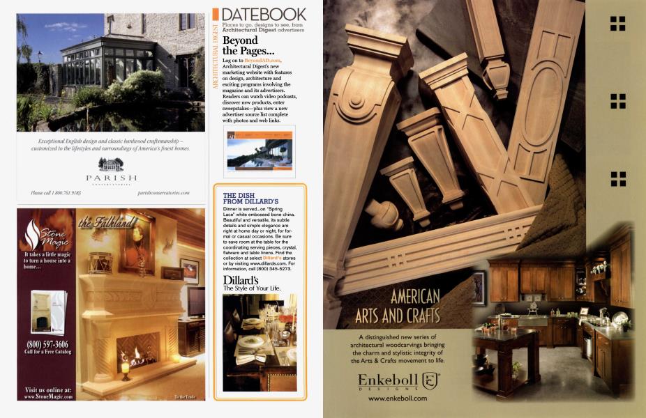 Architectural Digest Datebook | Architectural Digest | MAY 2007