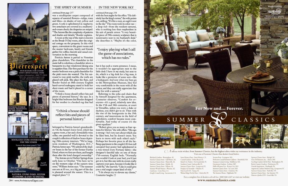 Summer & Classics | Architectural Digest | MAY 2007