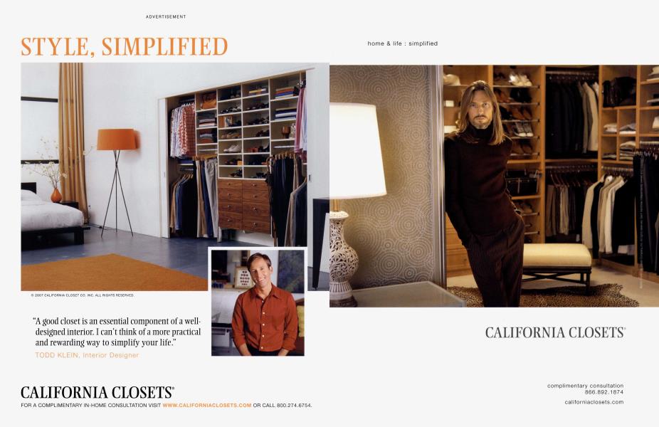 California Closets® | Architectural Digest | MAY 2007