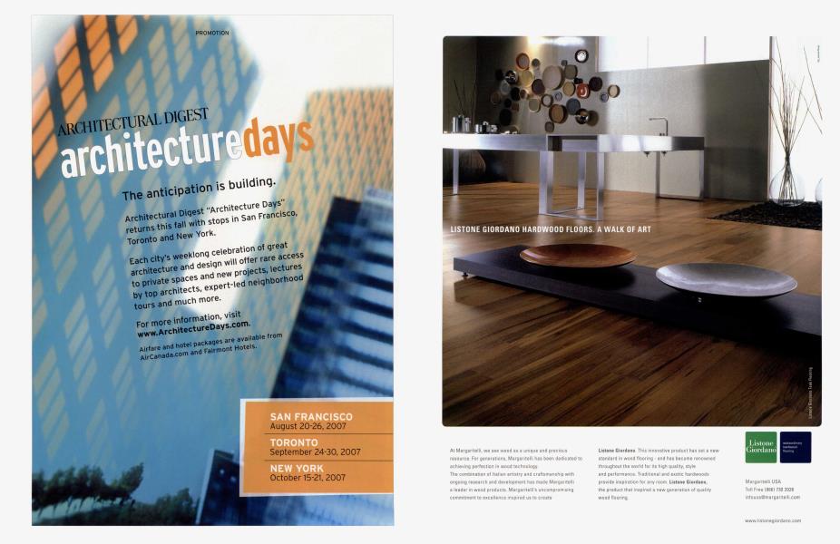 ARCHITECTURAL DIGEST architecture days | Architectural Digest | JUNE 2007
