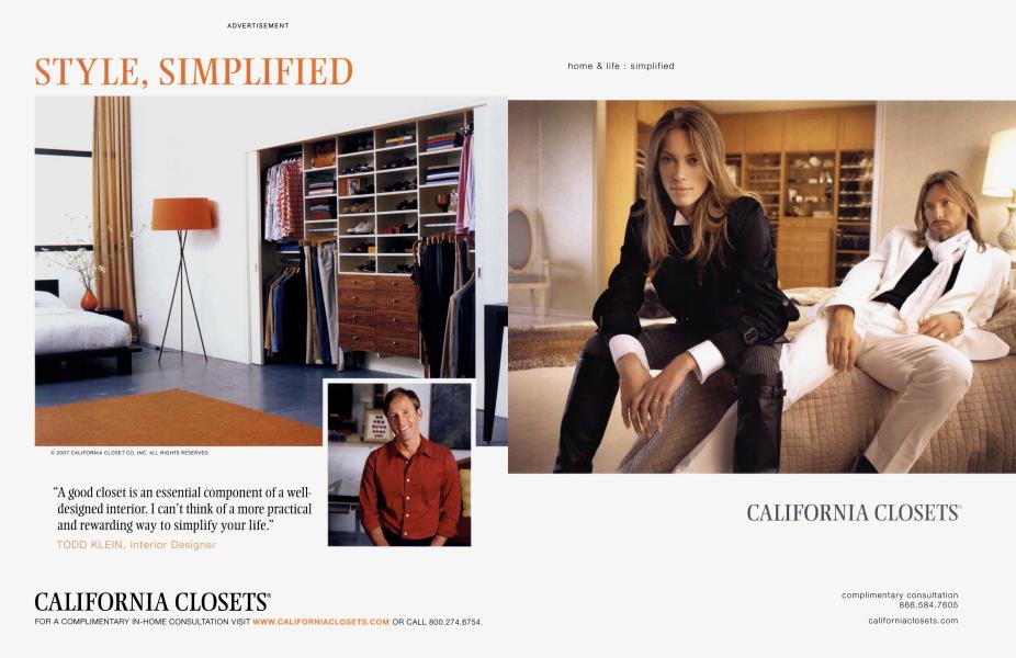 California Closets® | Architectural Digest | SEPTEMBER 2007