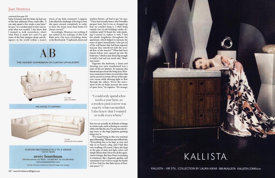 Kallista® | Architectural Digest | SEPTEMBER 2007