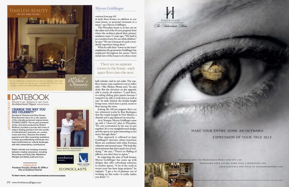 ARCHITECTURAL DIGEST DATEBOOK | Architectural Digest | OCTOBER 2007